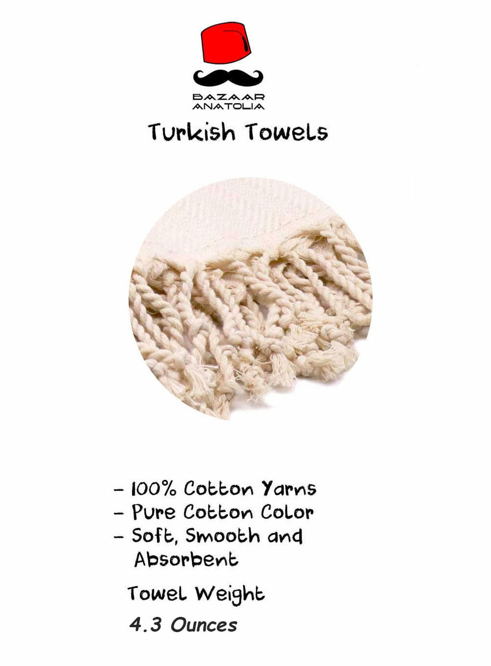 Herringbone Turkish Towel - Orange | Bazaar Anatolia
